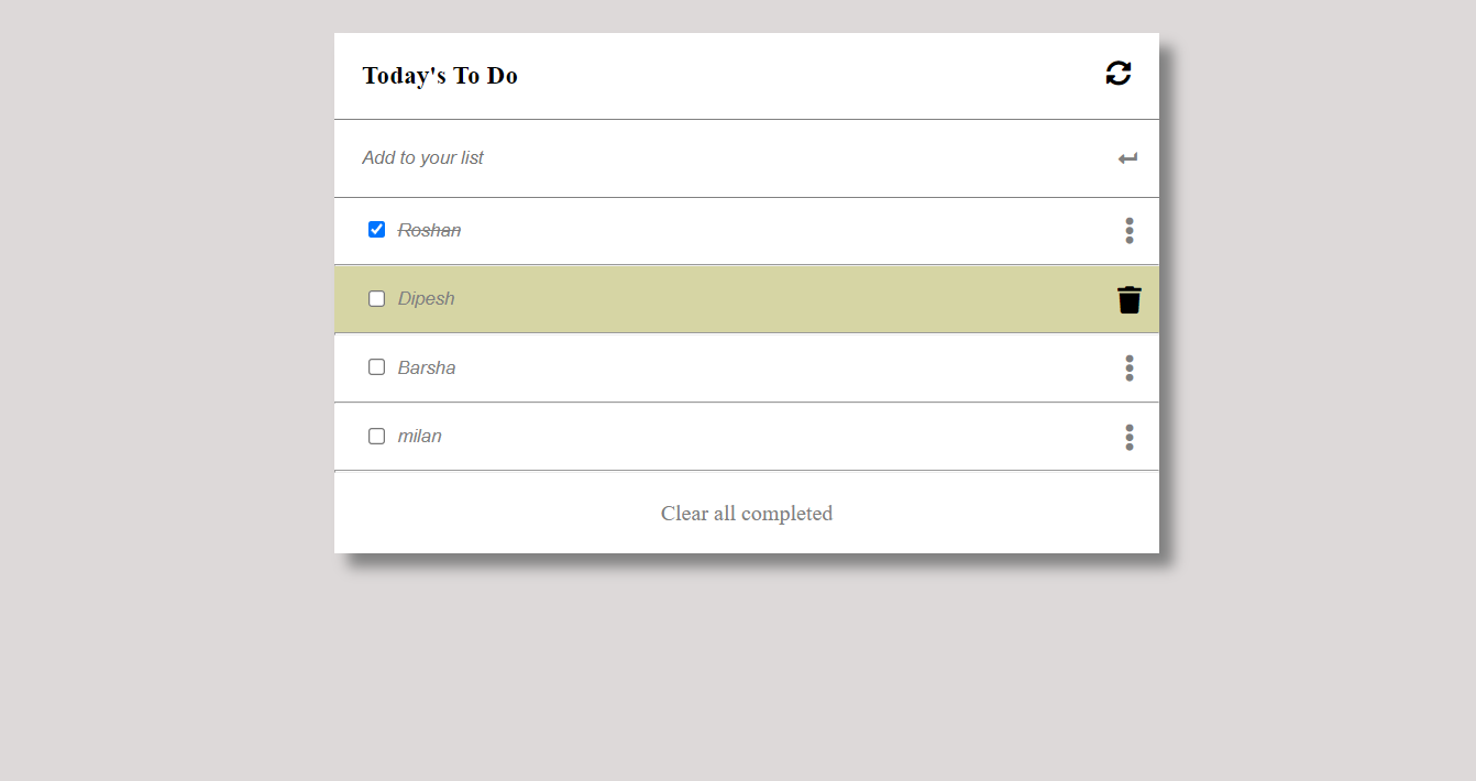 To do list | webpack-setup To do list | webpack-setup